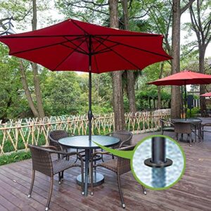 HQLESHUI 3 Pieces Patio Table Umbrella Hole Ring Umbrella Cone Wedge Plug Umbrella Stabilizer Sleeve for 2 to 2.6 Inch Patio Table Hole and 1.5 Inch or Umbrella Pole Adapter (Black)