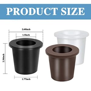 HQLESHUI 3 Pieces Patio Table Umbrella Hole Ring Umbrella Cone Wedge Plug Umbrella Stabilizer Sleeve for 2 to 2.6 Inch Patio Table Hole and 1.5 Inch or Umbrella Pole Adapter (Black)