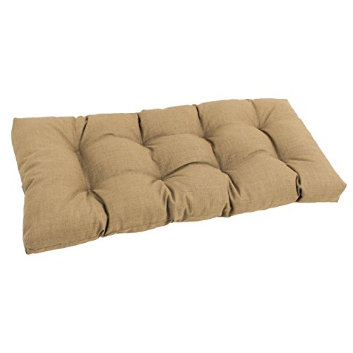 Blazing Needles Indoor/Outdoor Tufted Bench Cushion, 42" Wide, Sandstone