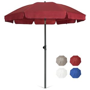 ammsun patio umbrella 6.5 ft market table umbrella tilt steel pole upf50+ protection,great for outdoor garden backyard (maroon)