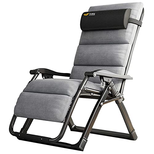 ABaippj Zero Gravity Lawn Chair Anti Gravity Lounge Chair Adjustable Recliner w/Pillow & Cup Holder Outdoor Camp Chair for Poolside Backyard Beach, Support 440lbs