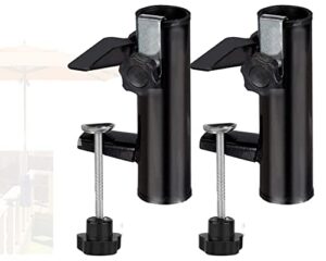 milimoli 2 pack umbrella clamp umbrella stand bench buddy patio umbrella holder, premium umbrella mount clamp umbrella stand fixed clip for beach courtyard balcony, chair umbrella with clamp