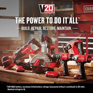 CRAFTSMAN V20 Cordless Leaf Blower, Variable Speed, Up To 100 MPH, with 2 Batteries and Charger (CMCBL720D2)