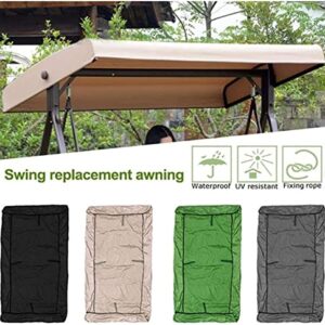 Replacement Patio Swings Canopy Outdoor Replaceable Porch Top Cover Sunscreen Waterproof,Garden Patio Outdoor Rainproof Swing Canopy Outdoor Sunscreen(Only Canopy Cover)