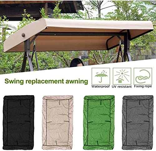 Replacement Patio Swings Canopy Outdoor Replaceable Porch Top Cover Sunscreen Waterproof,Garden Patio Outdoor Rainproof Swing Canopy Outdoor Sunscreen(Only Canopy Cover)