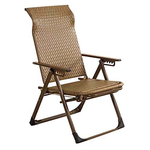 ABaippj Reclining Sun Lounger Adjustable Foldable Heavy Duty Lounge Chair Camping Folding Bed with Pillow for Patio Garden Beach Pool Tent Camping