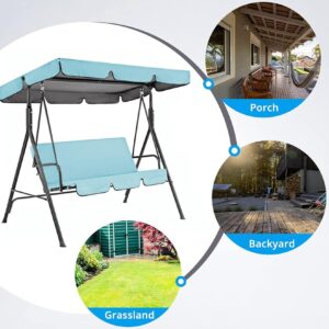 Patio Swing Canopy Waterproof Top Cover Set,210D Oxford Cloth Canopy Cover Universal Garden Swing Seat Canopy Replacement for Garden Patio