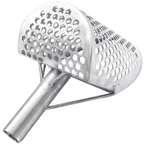 CKG 9 x 6 Sand Scoops Metal Detecting Shovel Sifter Scoop Stainless Steel 304 with Hexagon Holes