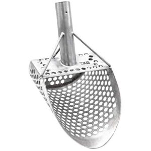 ckg 9 x 6 sand scoops metal detecting shovel sifter scoop stainless steel 304 with hexagon holes