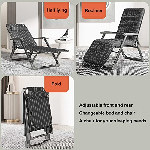 ABaippj Portability Zero Gravity Chair, Folding Padded Recliner Outdoor Adjustable Lounge Chair for Poolside Backyard Beach