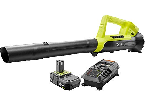 Ryobi ONE+ 90 MPH 200 CFM 18-Volt Lithium-Ion Heavy Duty Durable Cordless Leaf Blower - 2.0 Ah Battery and Charger Included, Compact, (Renewed)