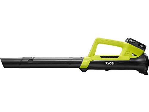 Ryobi ONE+ 90 MPH 200 CFM 18-Volt Lithium-Ion Heavy Duty Durable Cordless Leaf Blower - 2.0 Ah Battery and Charger Included, Compact, (Renewed)