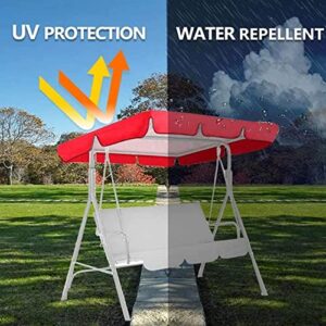 Replacement Canopy for Garden Swing Seat,Swing Top Cover Canopy Replacement,Swing Chair Top Cover Roof Sun Shade Sun Lounger for Outdoor,UV Resistent- Cover Only