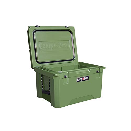 CAMP-ZERO 40 | 42.26 Quart Premium Cooler/Ice Chest with 4 Molded-in Cup Holders | Dark Green