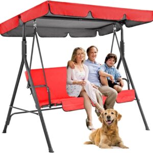 210D Oxford Cloth Swing Canopy Cover,Universal Garden Swing Seat Canopy Replacement,Waterproof Sunshade Replacement Canopy Cover for Garden Swing Hammock Outdoor