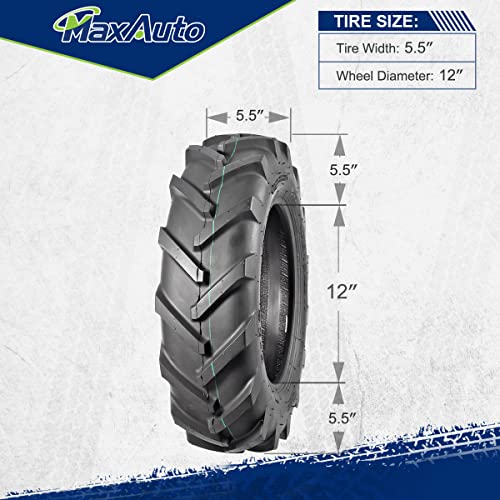 MaxAuto Farm Tractor Tire 6-12 Replace Kubota 7100 Series 4WD H167,2Pcs