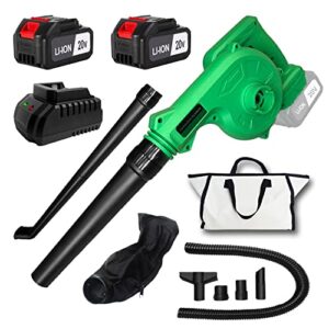 tegatok cordless leaf blower and vacuum cleaner, 2-in-1 leaf blower cordless with battery and charger, lightweight multifunctional mini leaf blower kit, electric leaf blowers for lawn care, dust