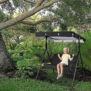 Patio Swing Canopy Waterproof Top Cover Set,210D Oxford Cloth Canopy Cover Universal Garden Swing Seat Canopy Replacement for Garden Patio