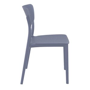 Compamia Lucy Dining Chair in Dark Gray Finish (Set of 2)