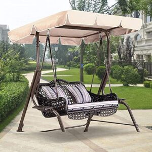 Swing Top Cover Replacement Canopy for Swing Seat Chair,Waterproof Garden Swing Chair Canopy Cover,Swing Hammock Cover Top for Garden Outdoor(Only Canopy Cover)