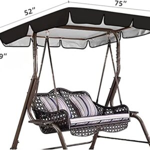 Swing Top Cover Replacement Canopy for Swing Seat Chair,Waterproof Garden Swing Chair Canopy Cover,Swing Hammock Cover Top for Garden Outdoor(Only Canopy Cover)