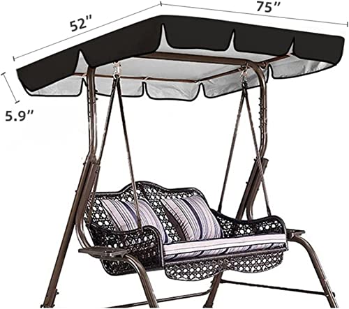 Swing Top Cover Replacement Canopy for Swing Seat Chair,Waterproof Garden Swing Chair Canopy Cover,Swing Hammock Cover Top for Garden Outdoor(Only Canopy Cover)