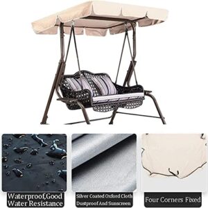 Swing Top Cover Replacement Canopy for Swing Seat Chair,Waterproof Garden Swing Chair Canopy Cover,Swing Hammock Cover Top for Garden Outdoor(Only Canopy Cover)