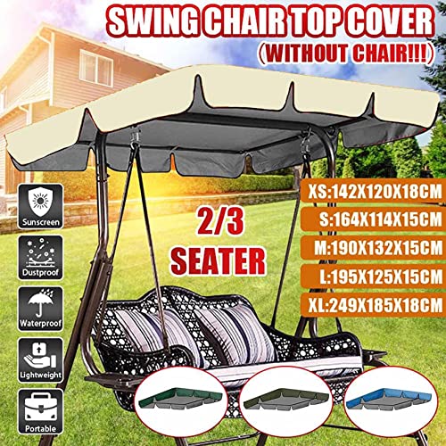 Swing Top Cover Replacement Canopy for Swing Seat Chair,Waterproof Garden Swing Chair Canopy Cover,Swing Hammock Cover Top for Garden Outdoor(Only Canopy Cover)