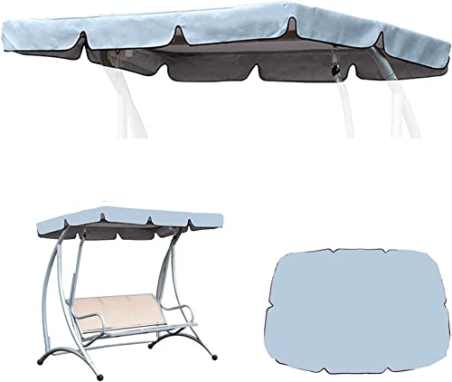 KFJZGZZ Garden Swing Replacement Canopy Cover,Replacement Canopy for Swing Seats,Patio Hammock Cover Top Waterproof Anti-UV Canopy Swing Covers 210D(Only Canopy Cover)