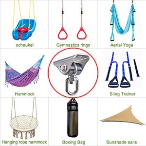 BeneLabel Quiet Swing Hanger, 360° Rotation, Stainless Steel, Heavy Duty, for Swing, Hammock, Yoga, Sandbag, 1000 LB Capacity