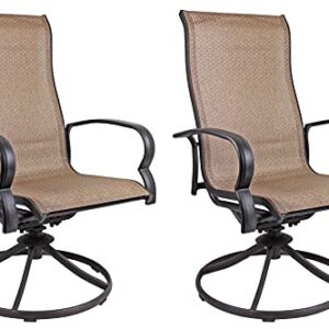 Patio Master Bellevue Sling Rocker Outdoor Aluminum Brown Chairs (Pack of 2)