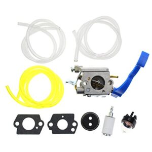 carbhub carburetor for husqvarna 125b 125bvx 125bx leaf blower trimmer replaces zama c1q-w37 carb with fuel line kit