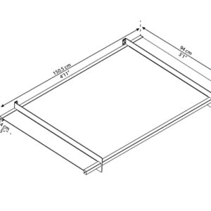 Palram - Canopia Nancy 1500 Door Awning - 5' x 3' - Gray/Clear