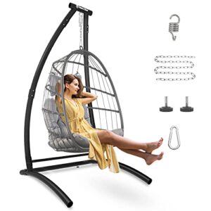 g taleco gear hammock chair stand,heavy-duty steel hammock stand,multi-use swing stand for outdoor indoor，hammock chair not include… (c type)