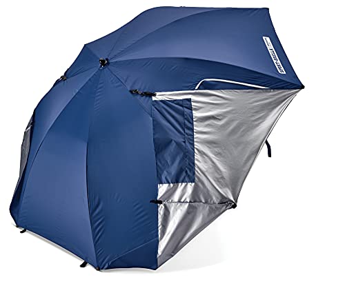 Sport-Brella Premiere UPF 50+ Umbrella Shelter for Sun and Rain Protection (8-Foot, Blue)