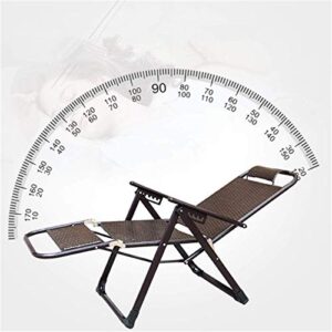 XZGDEN Lightweight Folding Deck Chair Rattan Chair Folding Sun Lounger Outdoor Leisure Home Beach Chair 178x47x26cm Sun Lounger Garden Chairs (Color : As Shown, Size : 178x47x26cm)