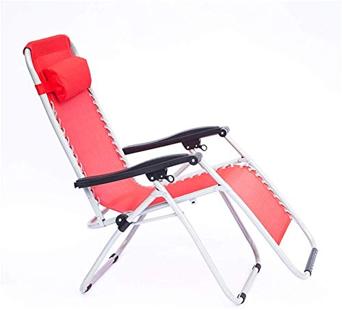 Lightweight Folding Deck Chair Zero Gravity Chair Lounge Chair Patio Recliner Folding Outdoor Adjustable Lawn Chair With Headrest Pillow One Size Sun Lounger Garden Chairs (Color, Size : One size)