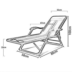 XZGDEN Lightweight Camping Chairs Garden Loungers Folding Chair Folding Sun Lounger, Office Leisure Home Siesta Chair Lazy Sofa with Massage Armrests Removable Headrest, 5-Tooth Adjustment Chair