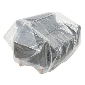 sattiyrch loveseat cover plastic couch bag for moving protection and long term storage (loveseat)