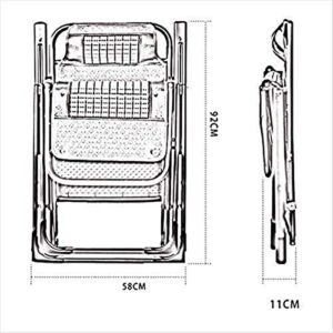 XZGDEN Lightweight Camping Chairs Garden Loungers Folding Chair Summer Breathable Cool Recliner Office Chair Lunch Break Chair Adjustable Adjustable Lounge Chair (Color : A)