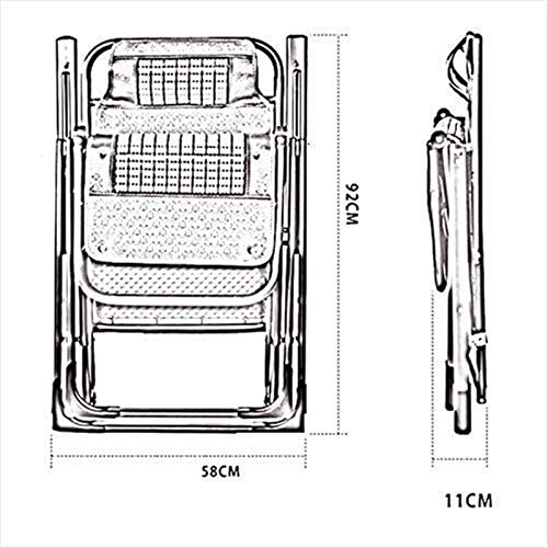 XZGDEN Lightweight Camping Chairs Garden Loungers Folding Chair Summer Breathable Cool Recliner Office Chair Lunch Break Chair Adjustable Adjustable Lounge Chair (Color : A)