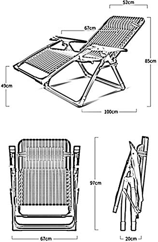 Lightweight Camping Chairs Garden Loungers Folding Chair Deck Chair Recliners,Zero-gravity-locked Terrace Outdoor Lounger Chair with Adjustable Home Chair，with Headrest Support 400lbs ( Color : C )