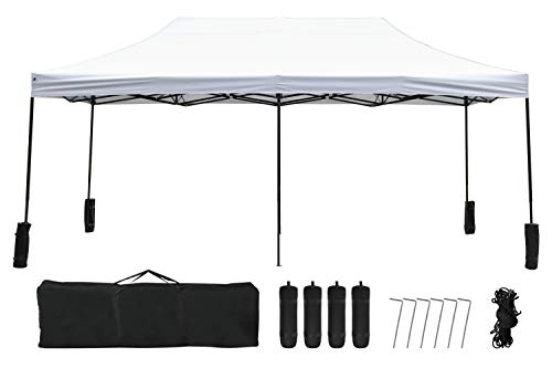 Pop Up Canopy 10x20 pop up Canopy Tent Folding Protable Ez up Canopy Party Tent Sun Shade Wedding Instant Better Air Circulation Outdoor Gazebo with Backpack Bag