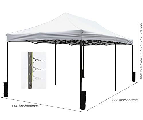 Pop Up Canopy 10x20 pop up Canopy Tent Folding Protable Ez up Canopy Party Tent Sun Shade Wedding Instant Better Air Circulation Outdoor Gazebo with Backpack Bag