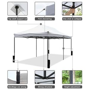 Pop Up Canopy 10x20 pop up Canopy Tent Folding Protable Ez up Canopy Party Tent Sun Shade Wedding Instant Better Air Circulation Outdoor Gazebo with Backpack Bag