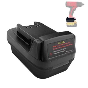 btrui for dewalt 20v to milwaukee 18v battery adapter, dl18ml / dw18ml battery adapter, put for dewalt 20v battery convert to for milwaukee m18 18v tool