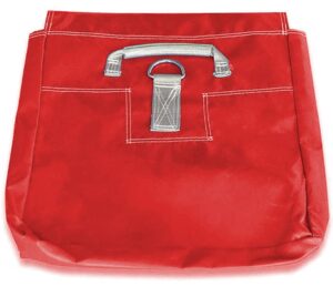 extra durable strong vinyl sand bag | red pvc | 21″ x 21″ | used to support and anchor inflatables, bounce houses, water slides, tents, and more | holds up to 50 pounds | 10 pack