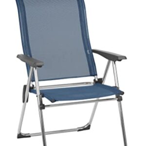 Lafuma ALU CHAM Folding Patio Chair, Set of 1, Ocean Dark Blue