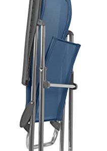 Lafuma ALU CHAM Folding Patio Chair, Set of 1, Ocean Dark Blue