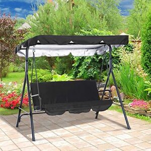 XYQSBY Patio Swing Canopy Waterproof Top Cover Set,Replacement Canopy Swing Cover for 2-Seater-Swing Chair All Weather Protection Outdoor Awning Sunproof Lawn/Garden Brown